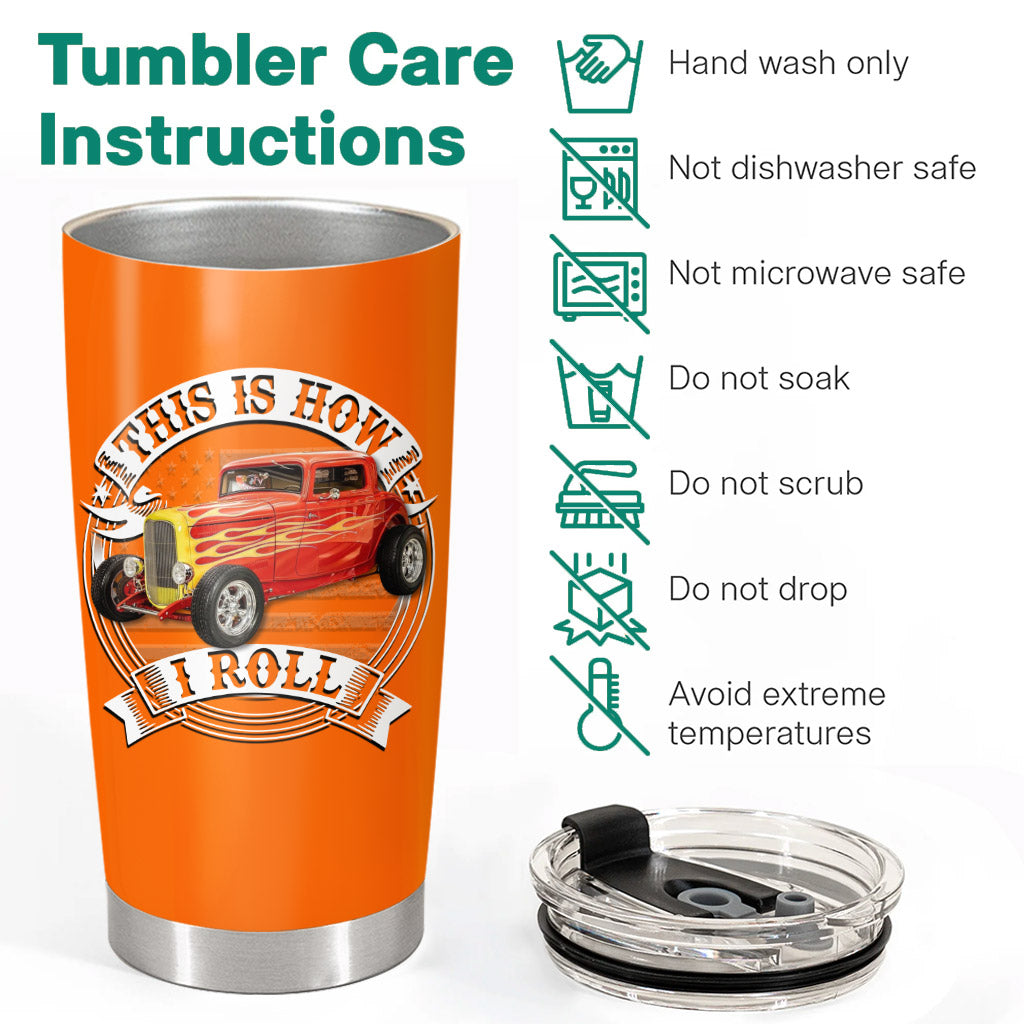 Custom Photo Hot Rods Tumbler Gift for Father's Day, Car Lovers A2110 ...