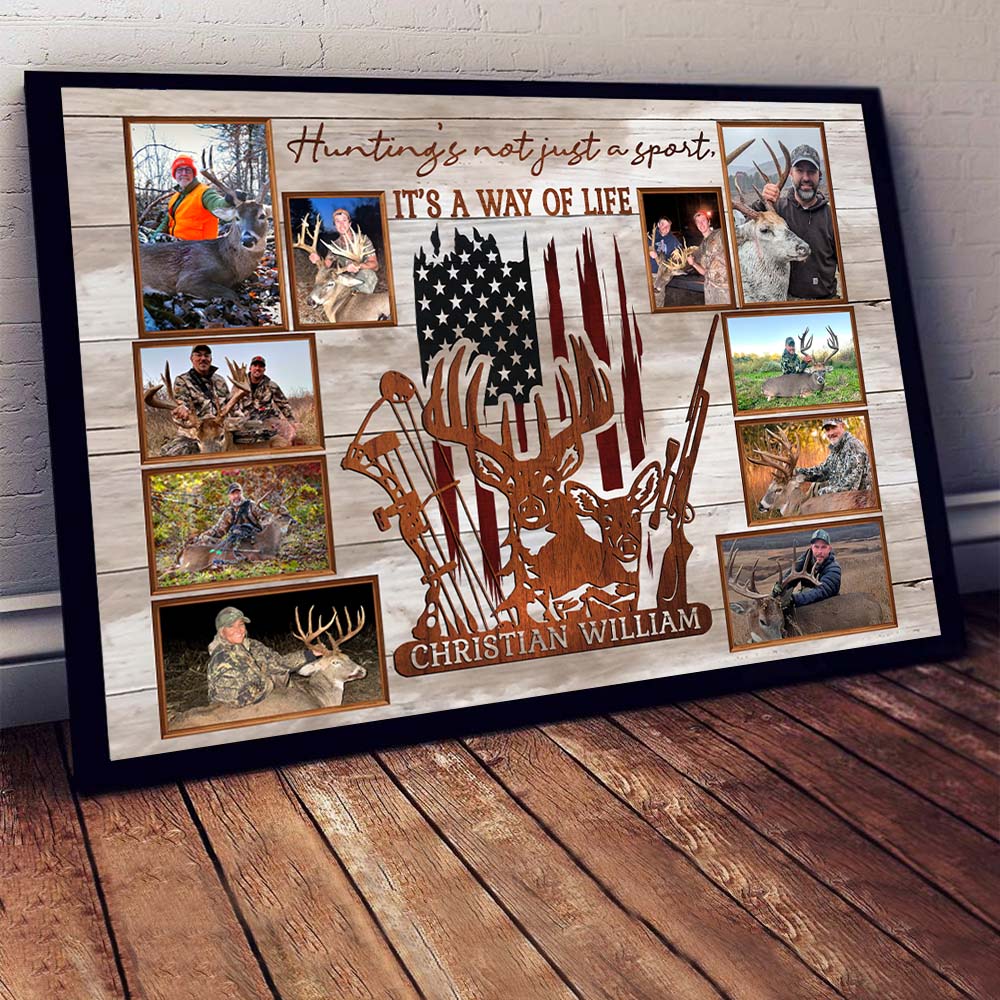 Custom Upload Photo Hunting Canvas Print, Hunting's Not Just A Sport ...