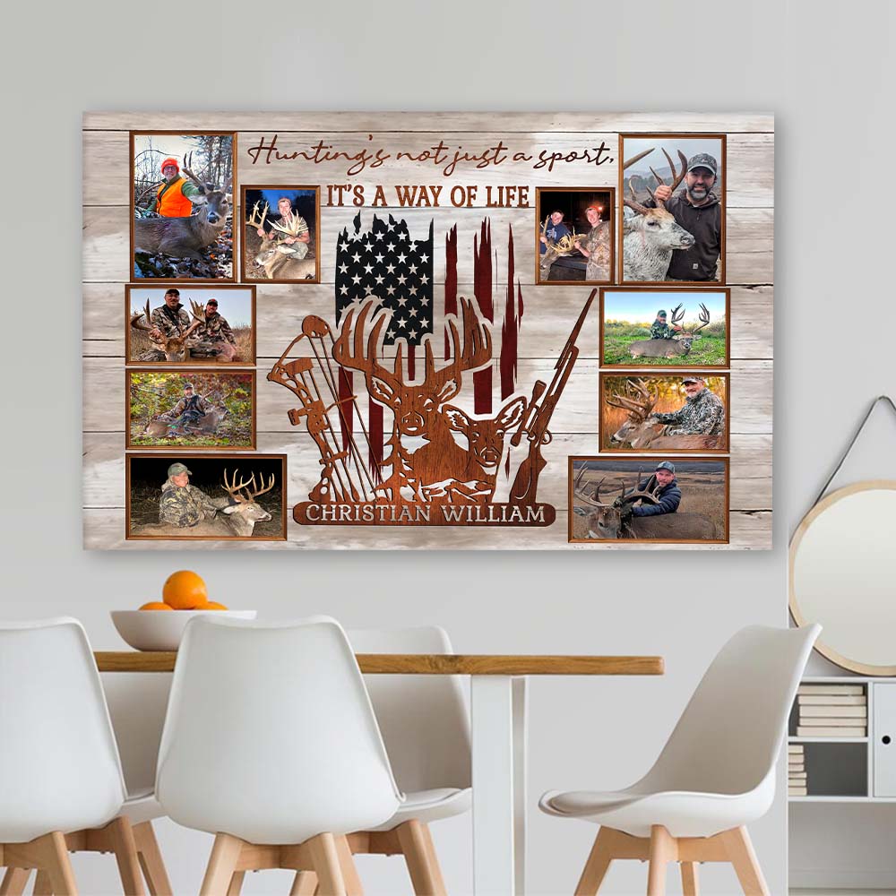 Custom Upload Photo Hunting Canvas Print, Hunting's Not Just A Sport ...